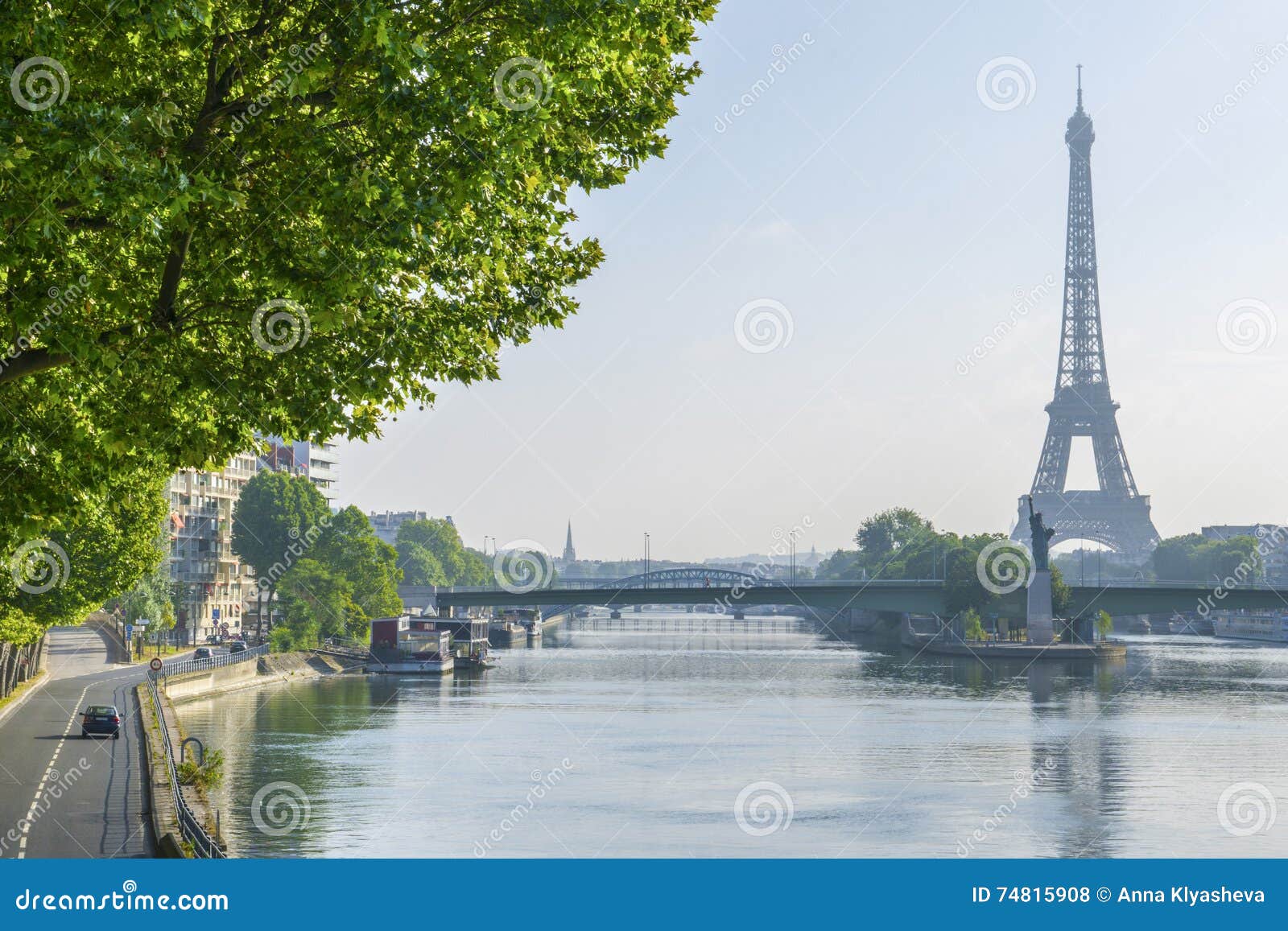 Paris in the morning stock photo. Image of architecture - 74815908