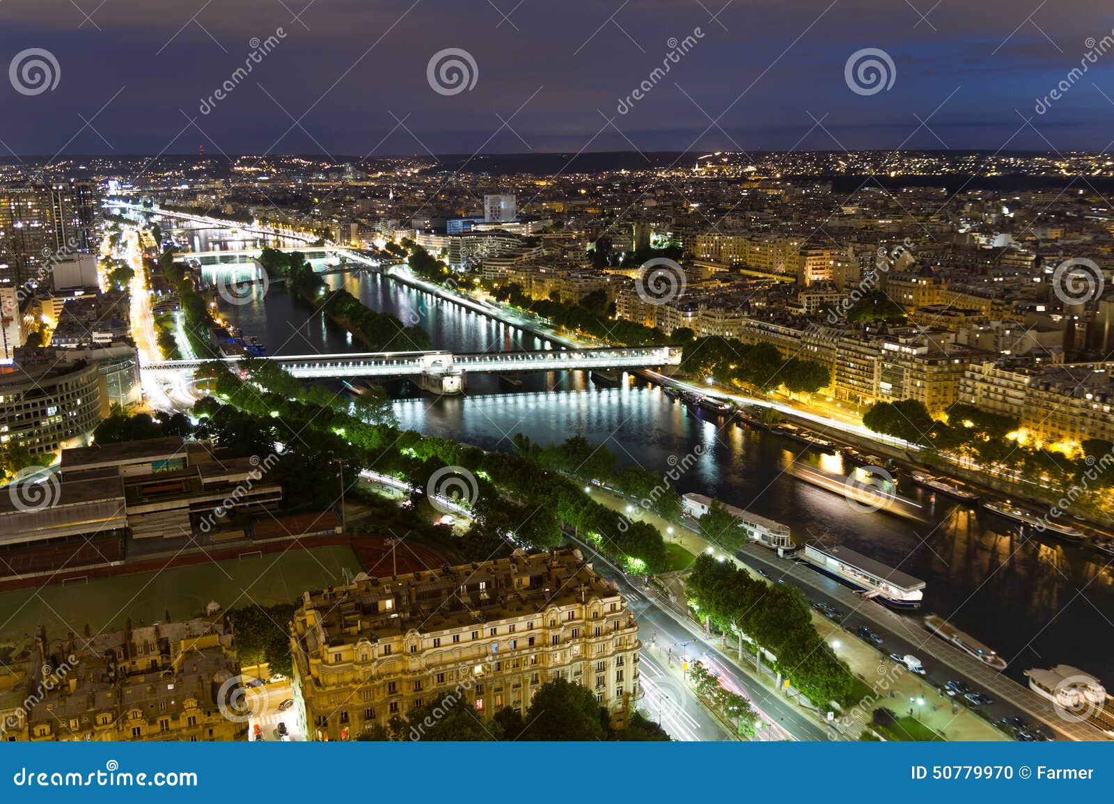 Paris at night stock photo. Image of building, sight - 50779970