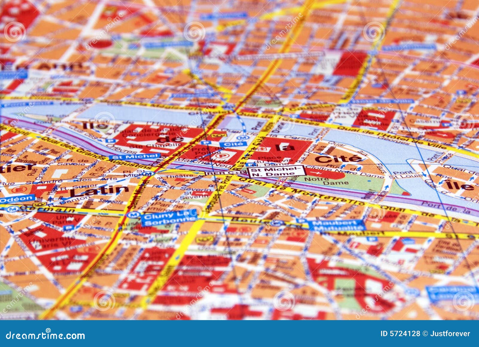 Paris no mapa foto de stock. Imagem de europa, francês - 5724128