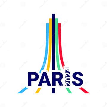 Paris 2024 Olympics. Logo for the Olympics. Vector Illustration ...