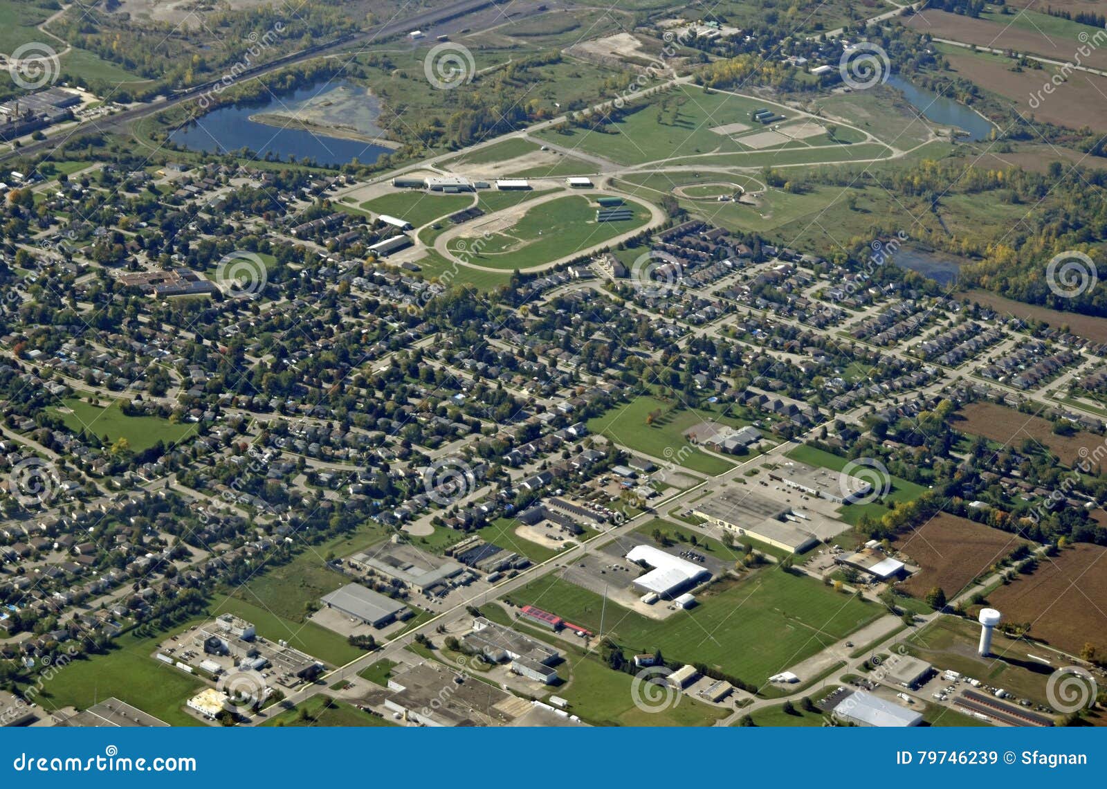 Paris Ontario, aerial stock image. Image of autumn, fairgrounds - 79746239