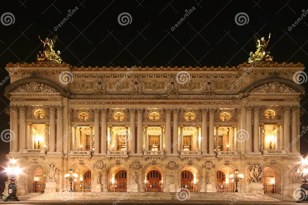 Paris Opera stock image. Image of street, column, famous - 1046375