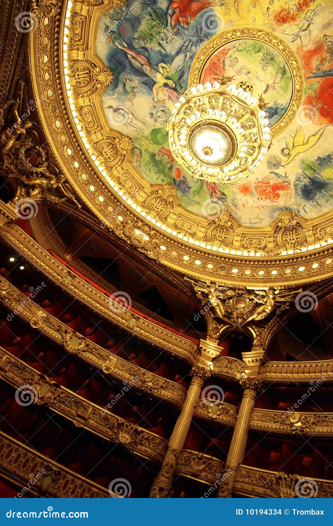 Paris opera interior stock photo. Image of france, history - 10194334