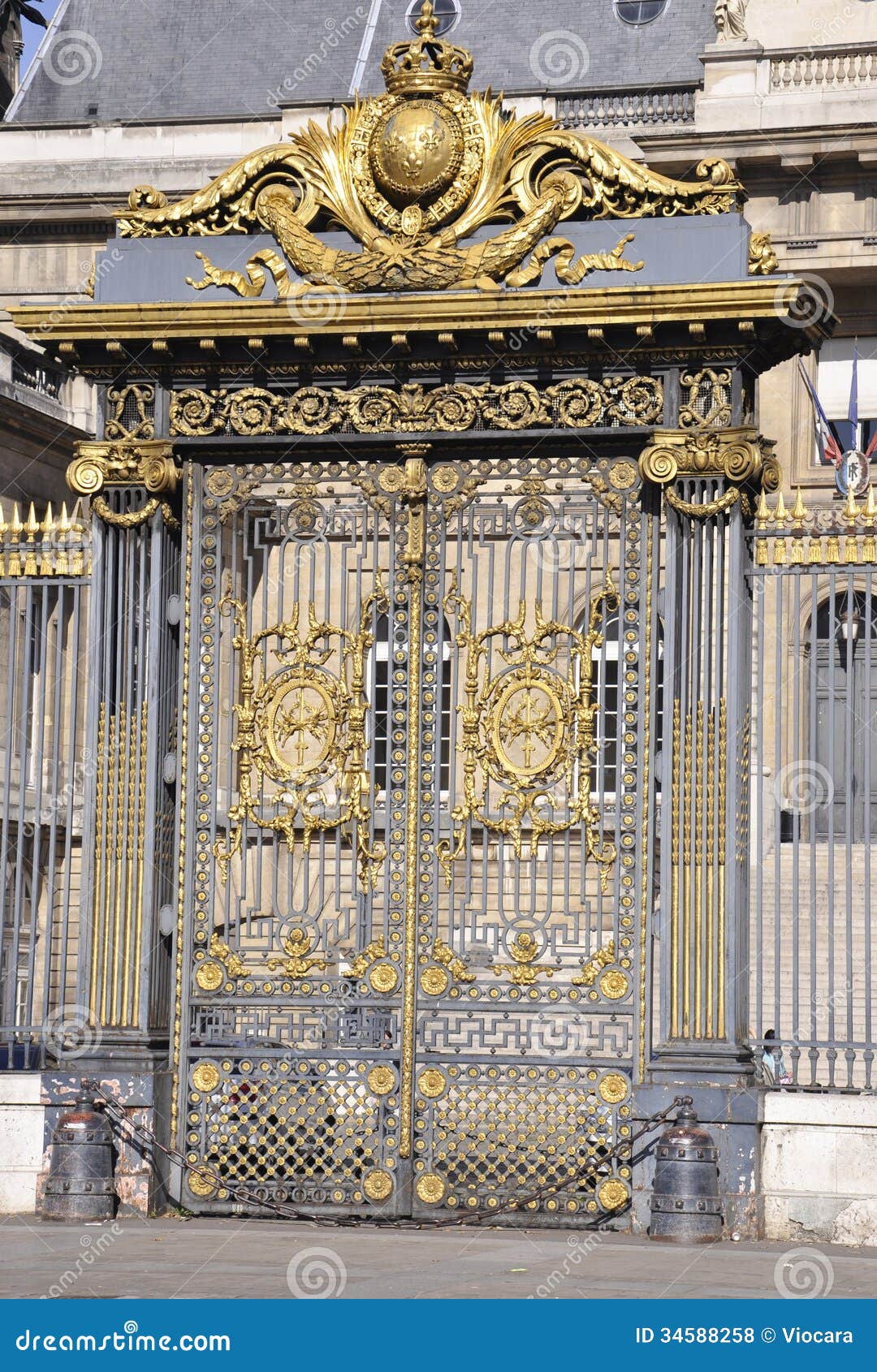 Paris,Palais De Justice Gate Stock Photo - Image of french ...