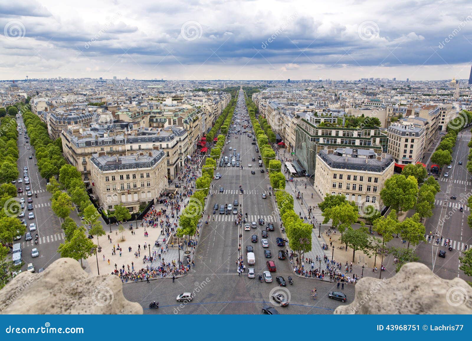 Paris stock image. Image of panorama, landmark, architecture - 43968751