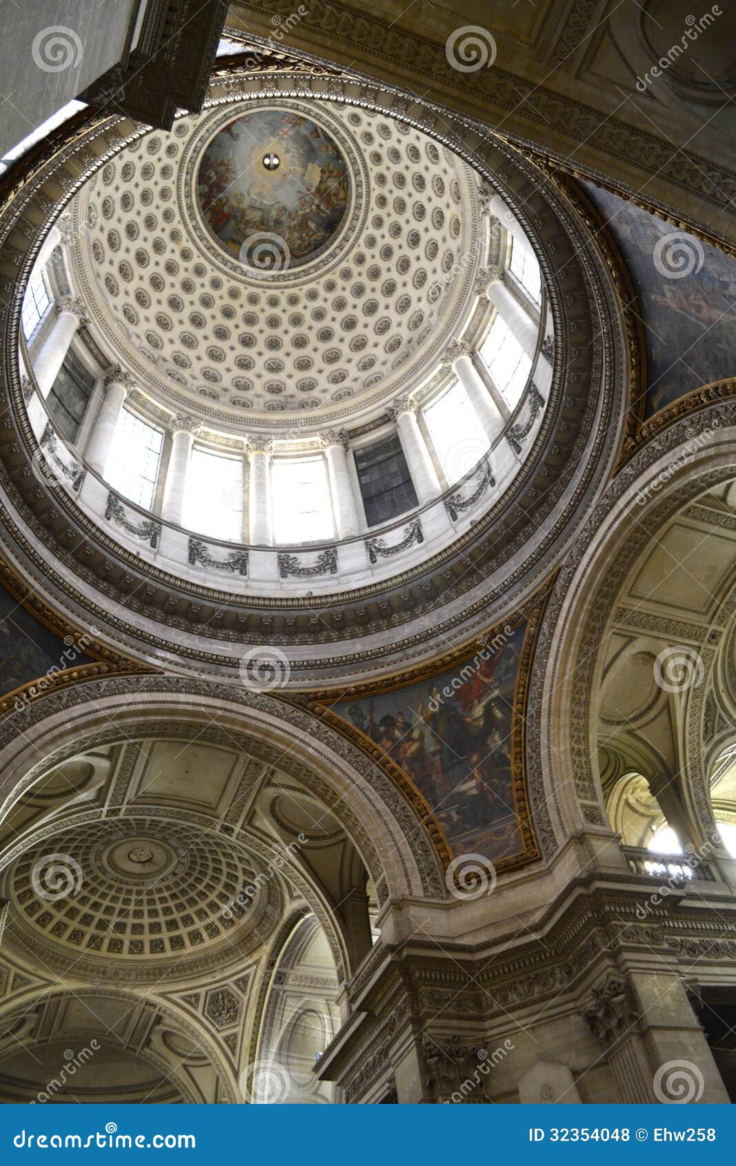 Paris Pantheon Interior stock photo. Image of cityscape - 32354048
