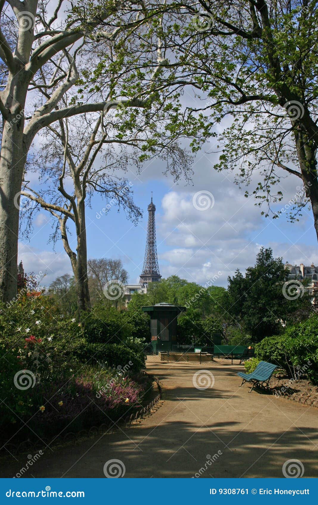 Paris Park (Vertical) stock image. Image of tower, eiffel - 9308761