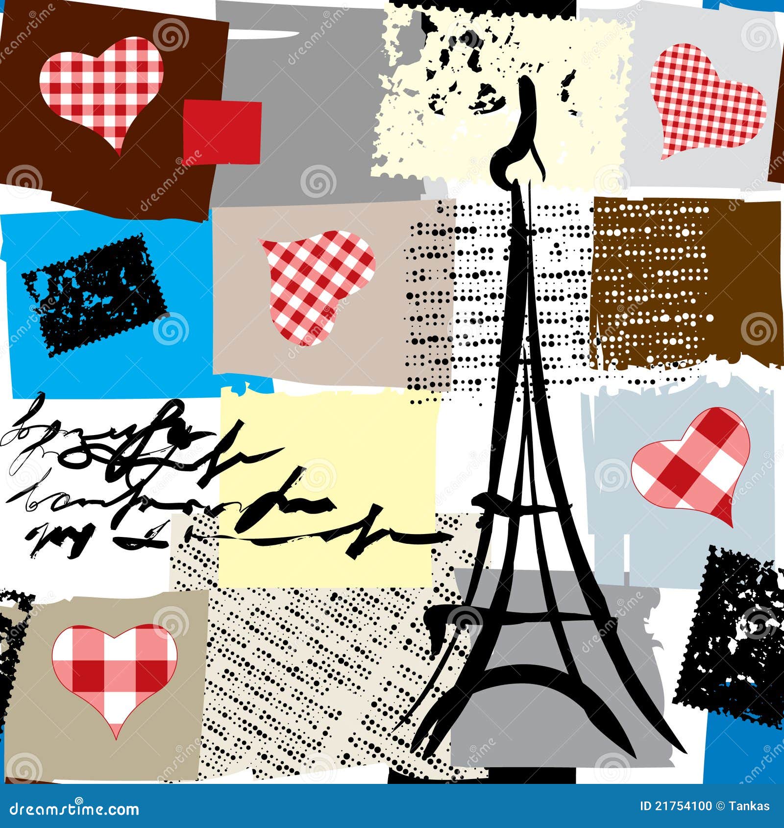 Paris pattern seamless stock vector. Illustration of background - 21754100
