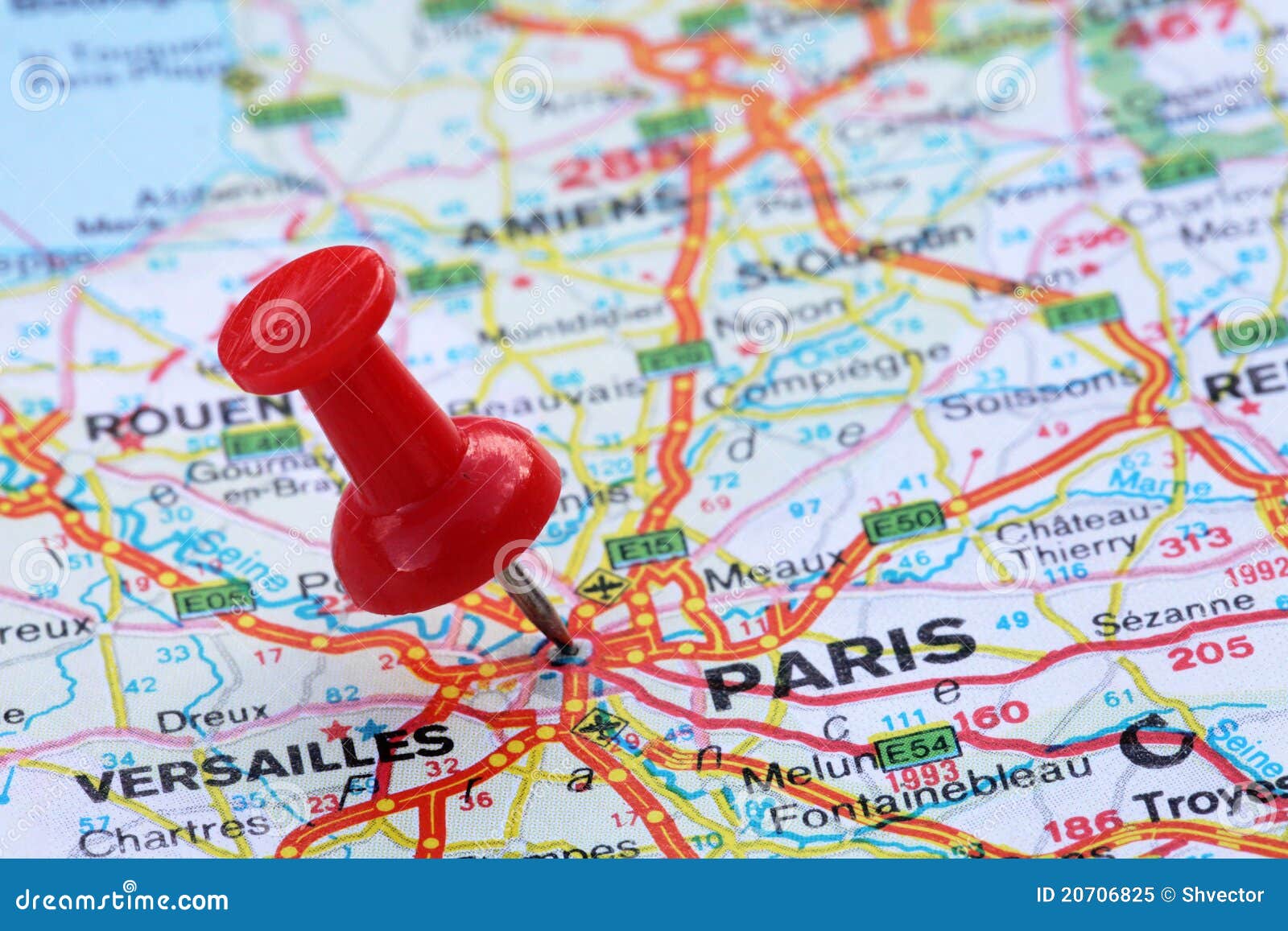 Paris with pin stock image. Image of location, blue, locate - 20706825