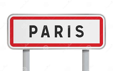 Paris road sign stock vector. Illustration of french - 38054082