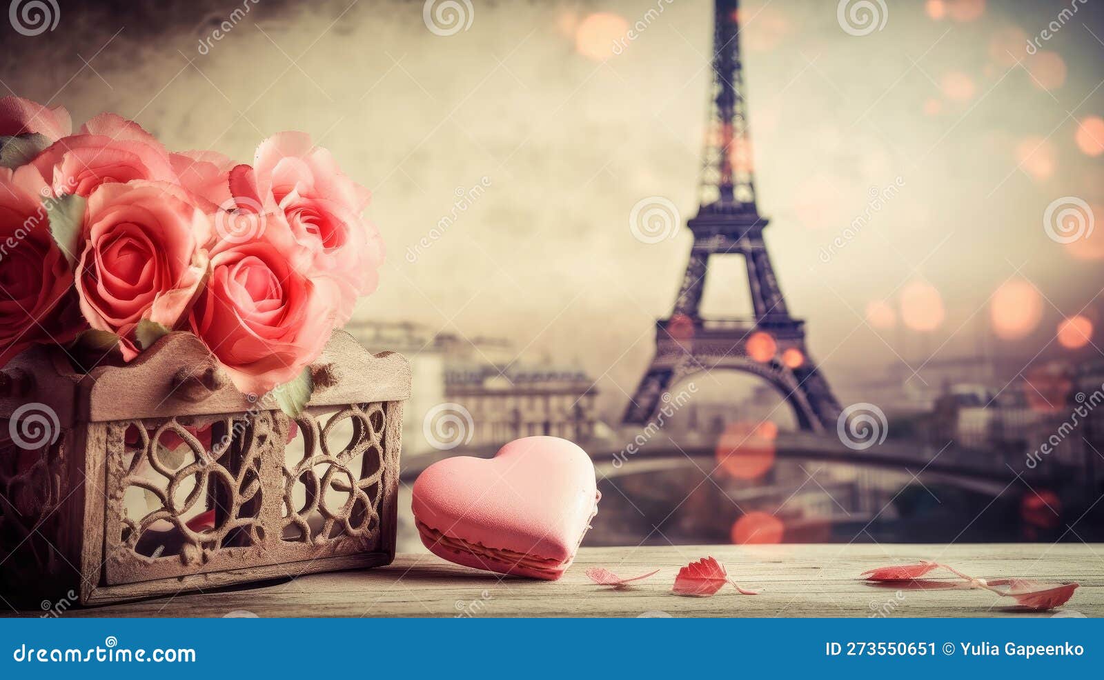 Paris Romantic Background. Illustration AI Generative Stock ...