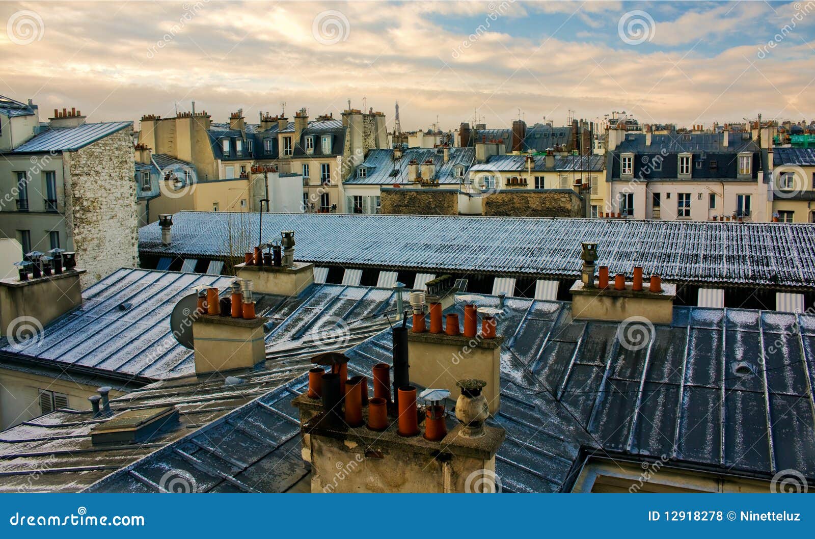 Paris Roof View stock photo. Image of panoramic, shutter - 12918278
