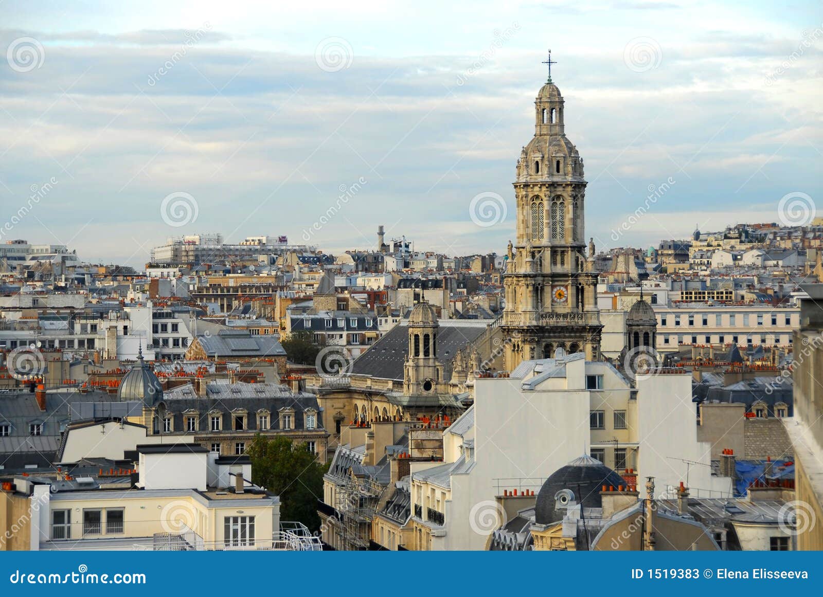 Paris rooftops stock image. Image of house, historic, holidays - 1519383