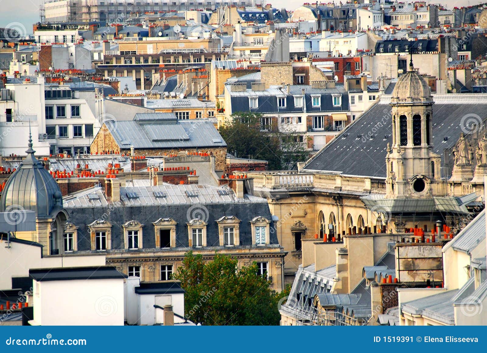 Paris rooftops stock image. Image of europe, architecture - 1519391