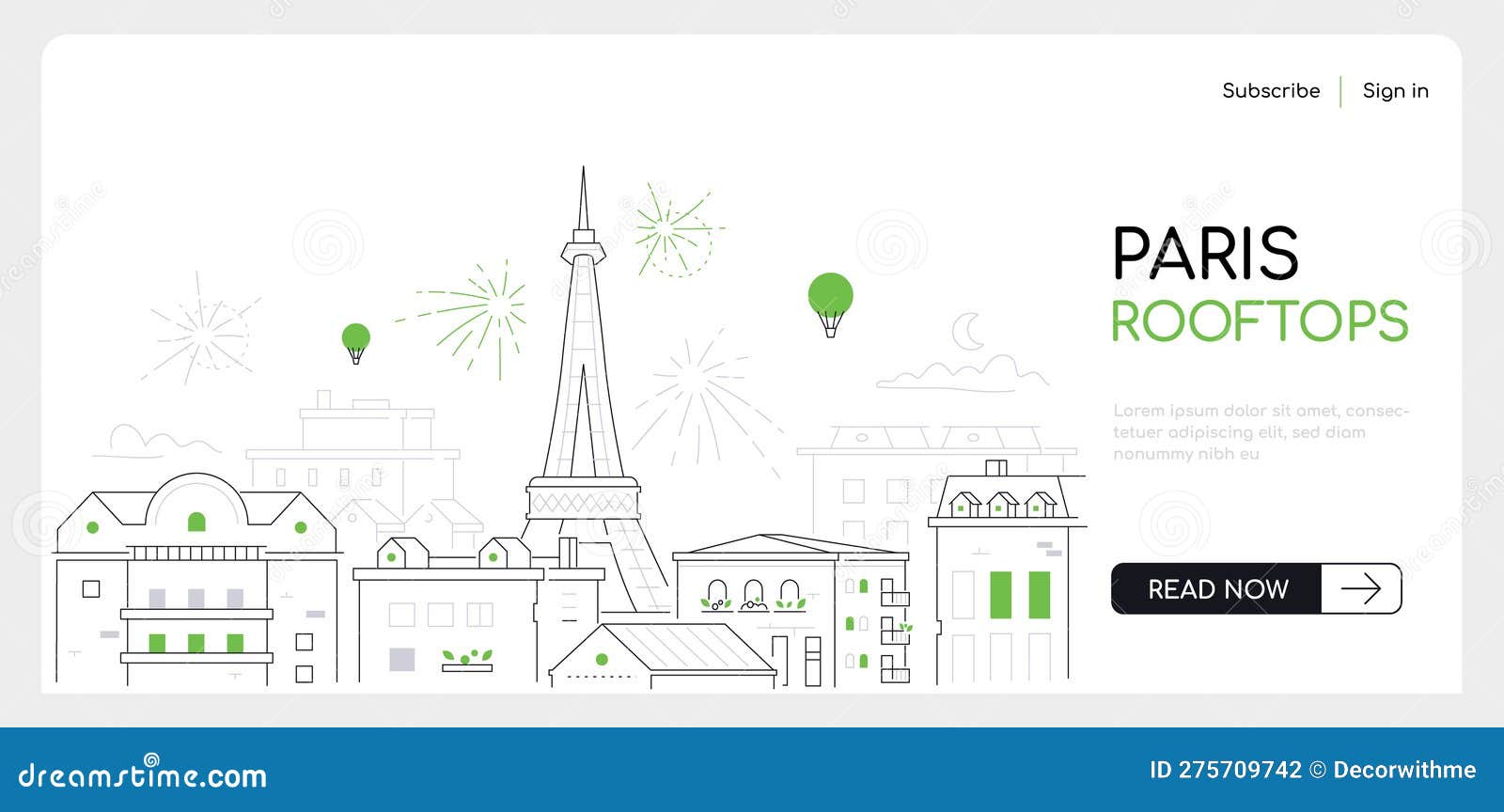 Paris Rooftops. Vector Sketch, Line Drawing | CartoonDealer.com #133397069