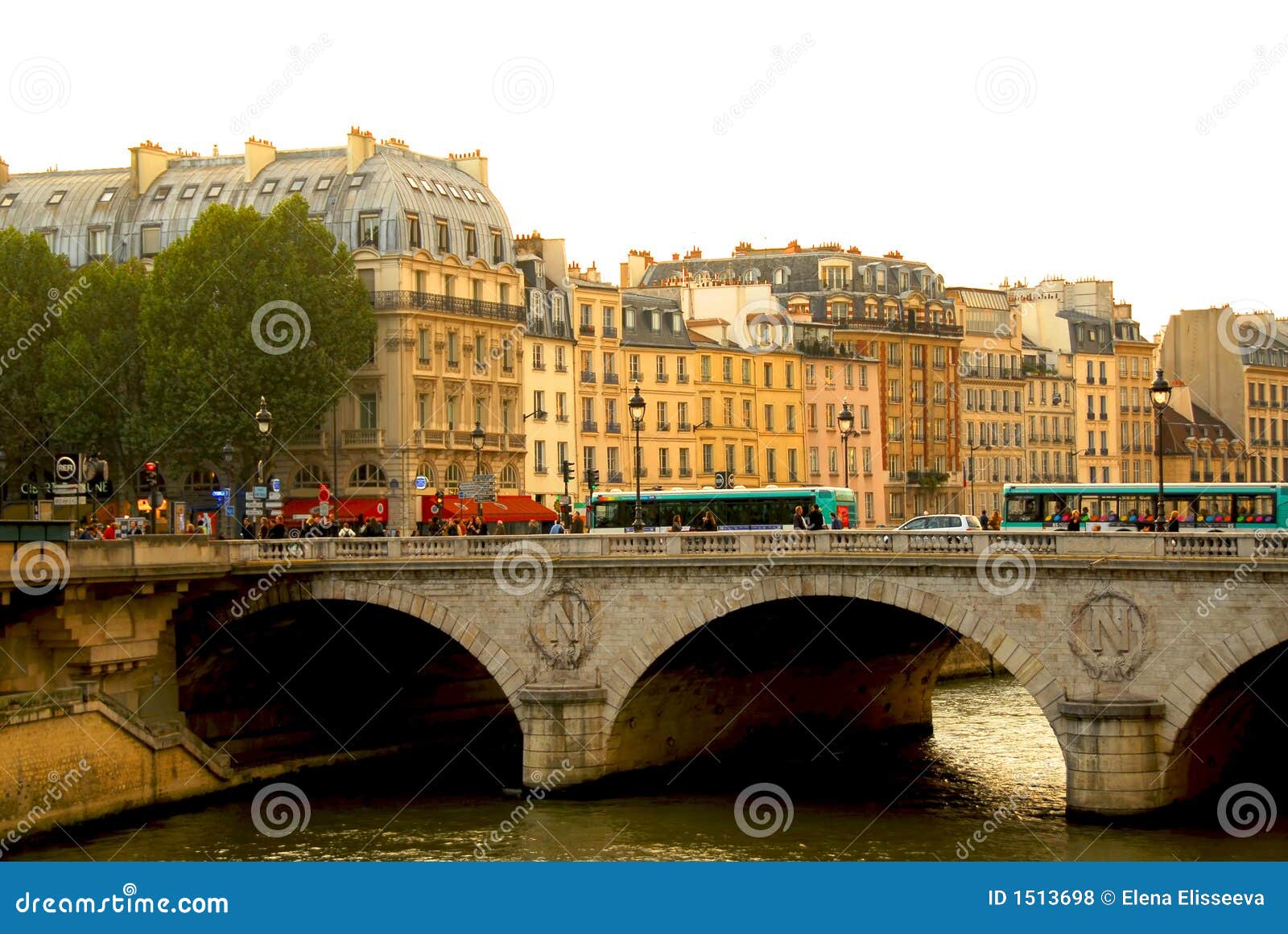 Paris Seine stock photo. Image of bridge, beautiful, historical - 1513698