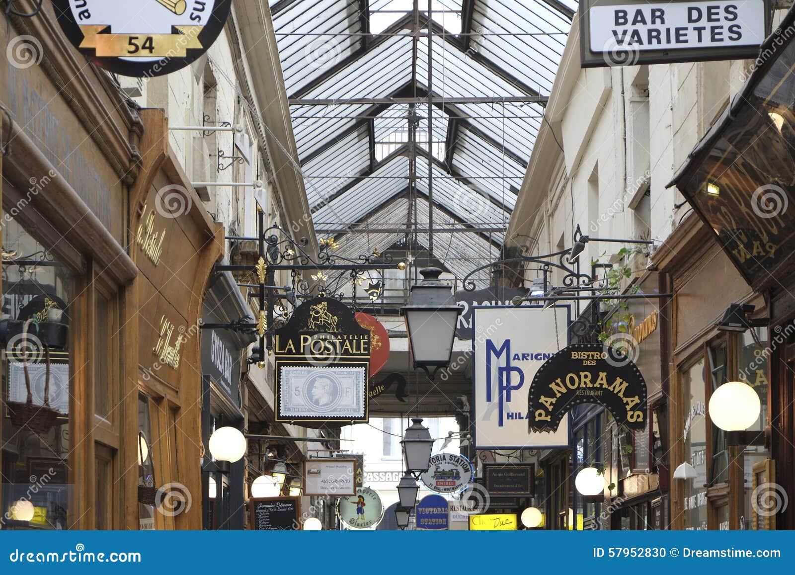 Paris shopping arcade editorial image. Image of stamps - 57952830