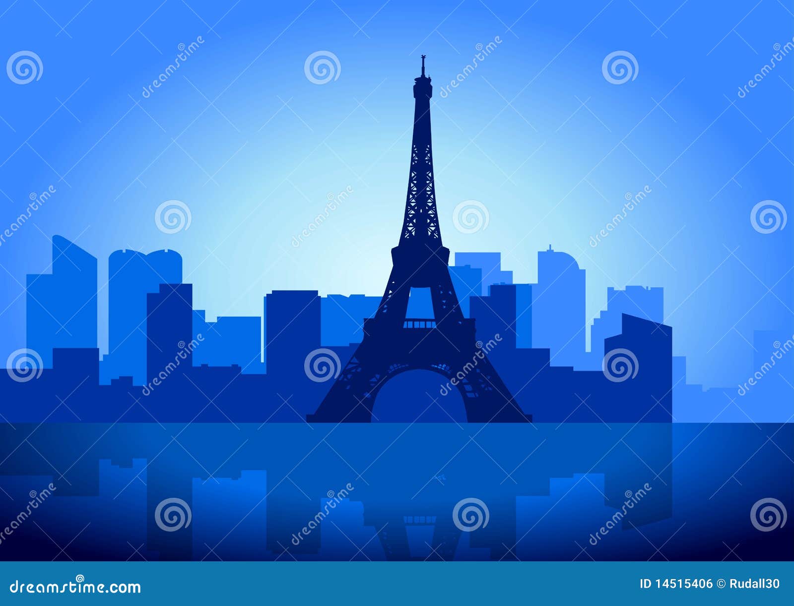 Paris Skyline With Monuments Cartoon Vector | CartoonDealer.com #7640411