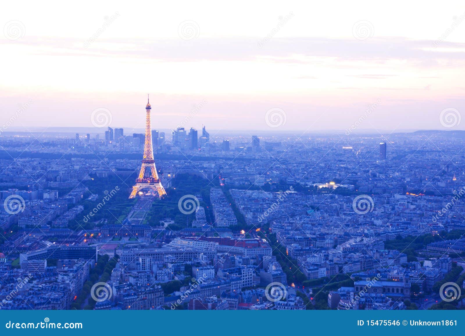 Paris skyline editorial photo. Image of bright, europe - 15475546