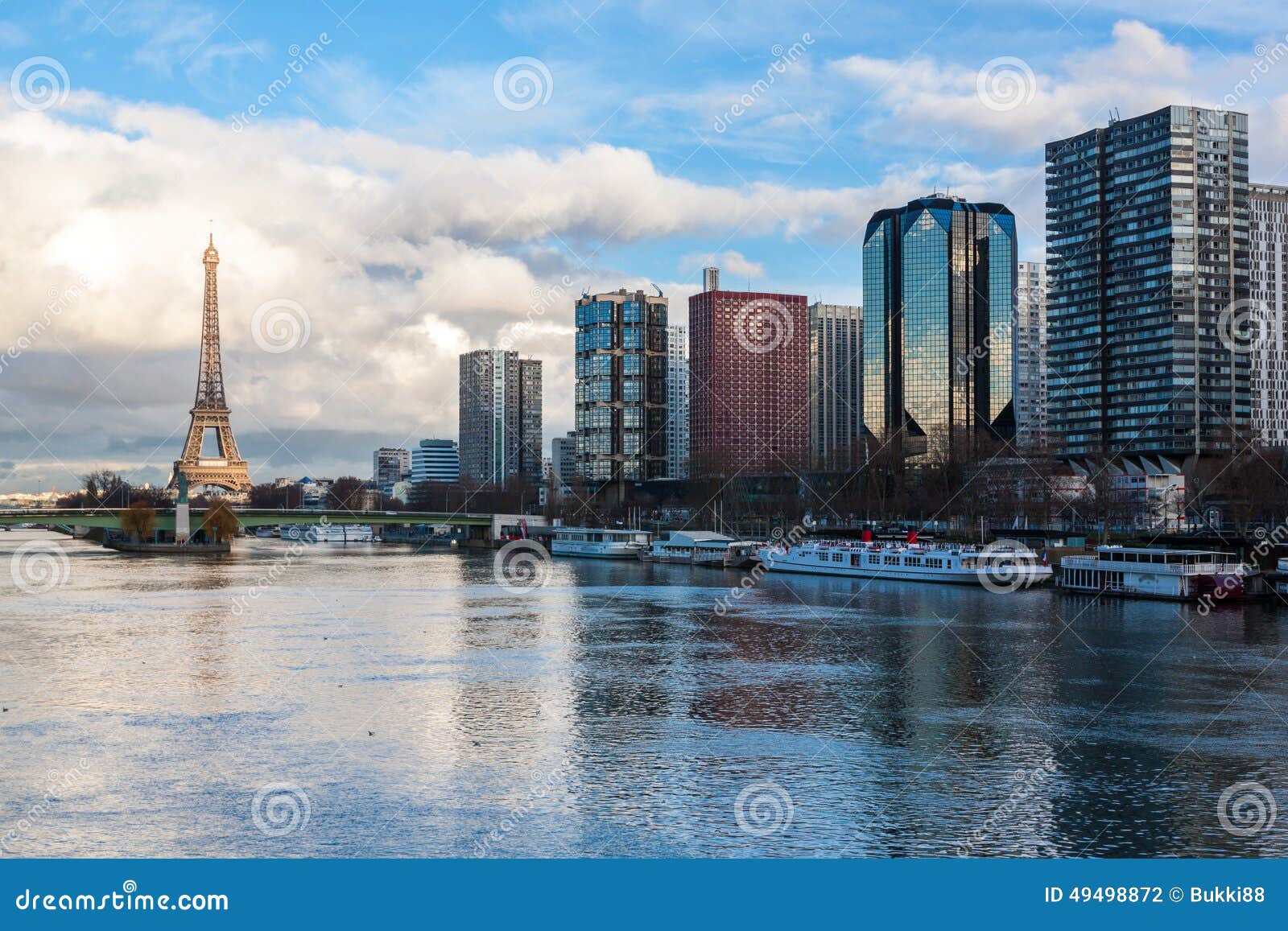Paris skyline stock photo. Image of france, blue, power - 49498872