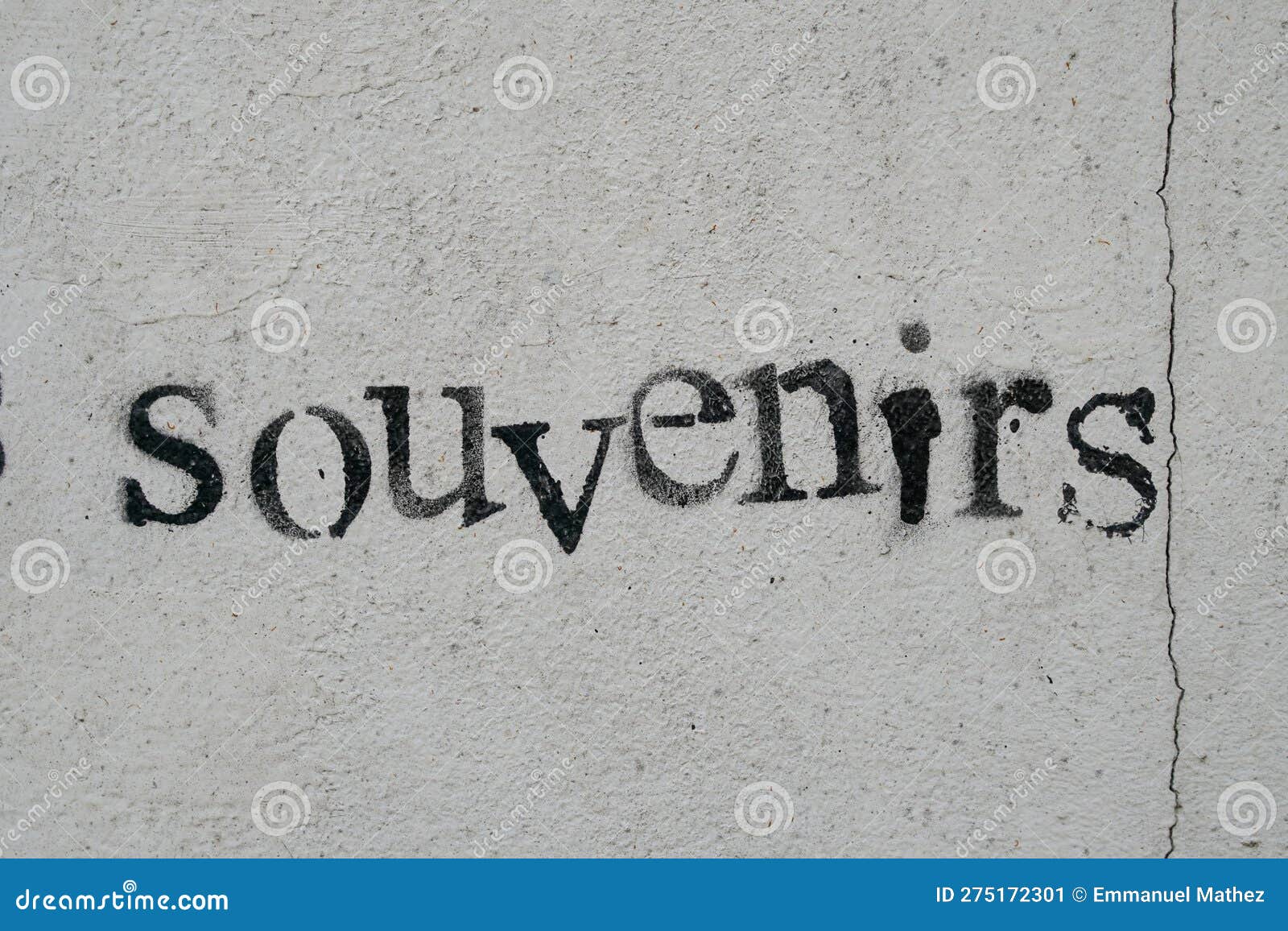 Paris - 02-16-2016: Souvenirs Writing on the Wall Stock Image - Image ...