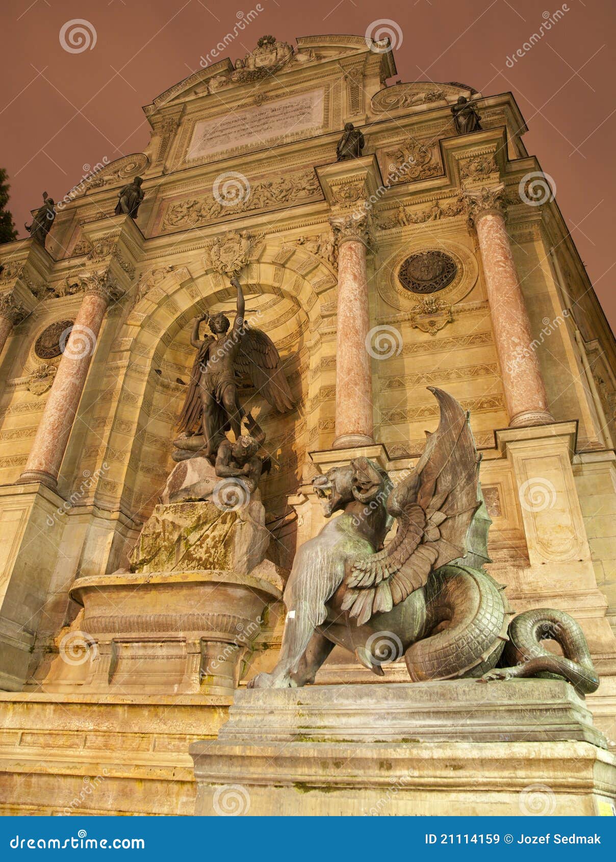 Paris - St. Michael Fountain Stock Image - Image of faith, paris: 21114159 Paris - St. Michael Fountain Stock Image - Image of faith, paris: 21114159
