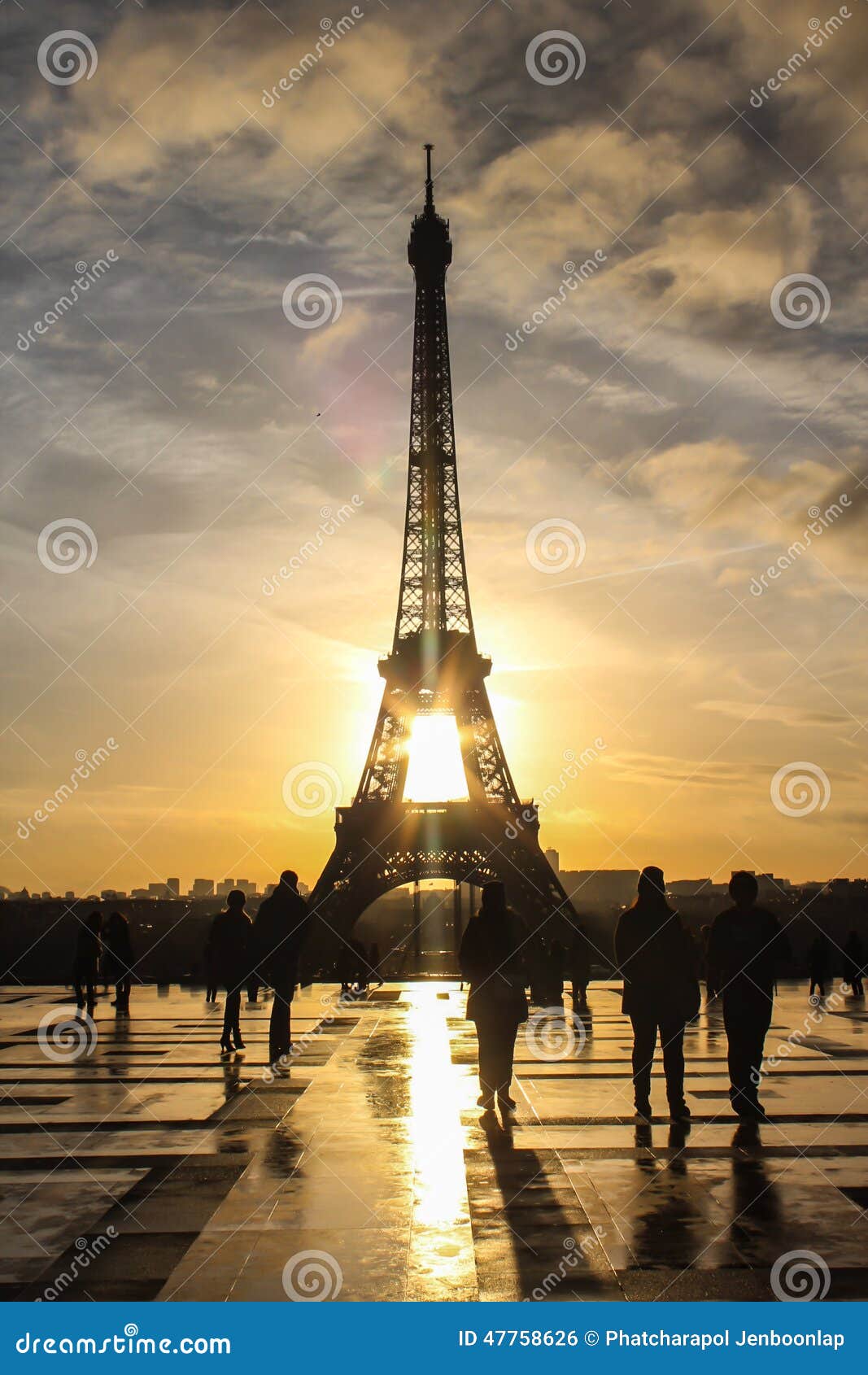 Paris sun rising stock photo. Image of building, structure - 47758626