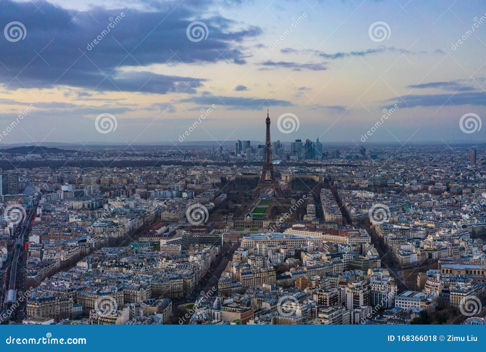 Paris at sunset stock photo. Image of pacific, tower - 168366018