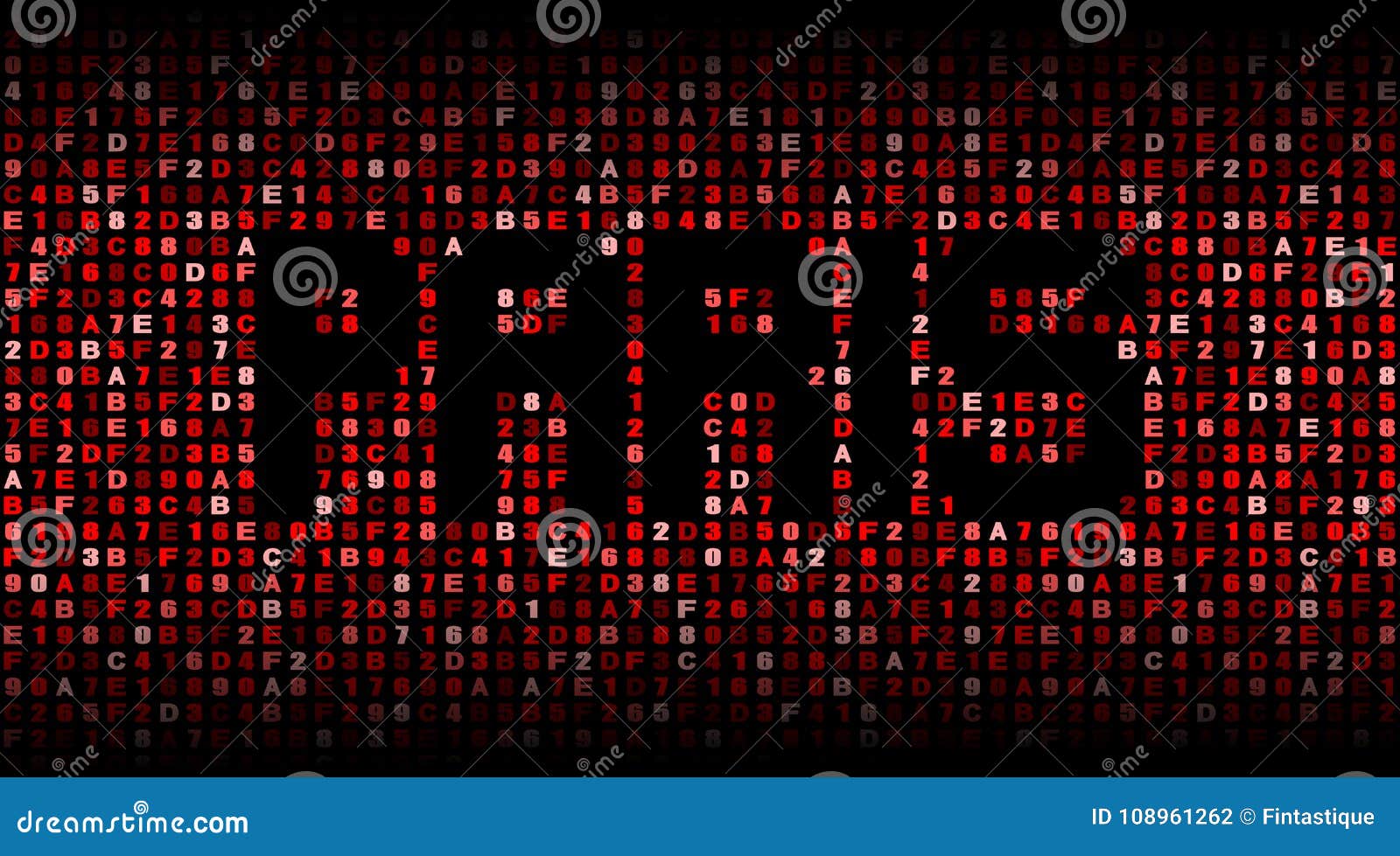 Paris-Text Auf Hexadezimalcodeillustration Stock Abbildung ...