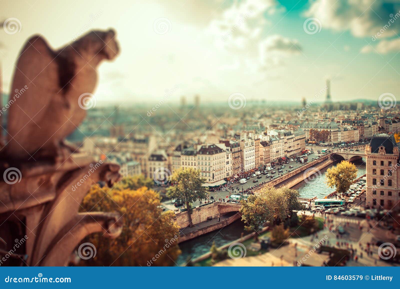 Paris Tilt Shift stock image. Image of overseeing, europe - 84603579
