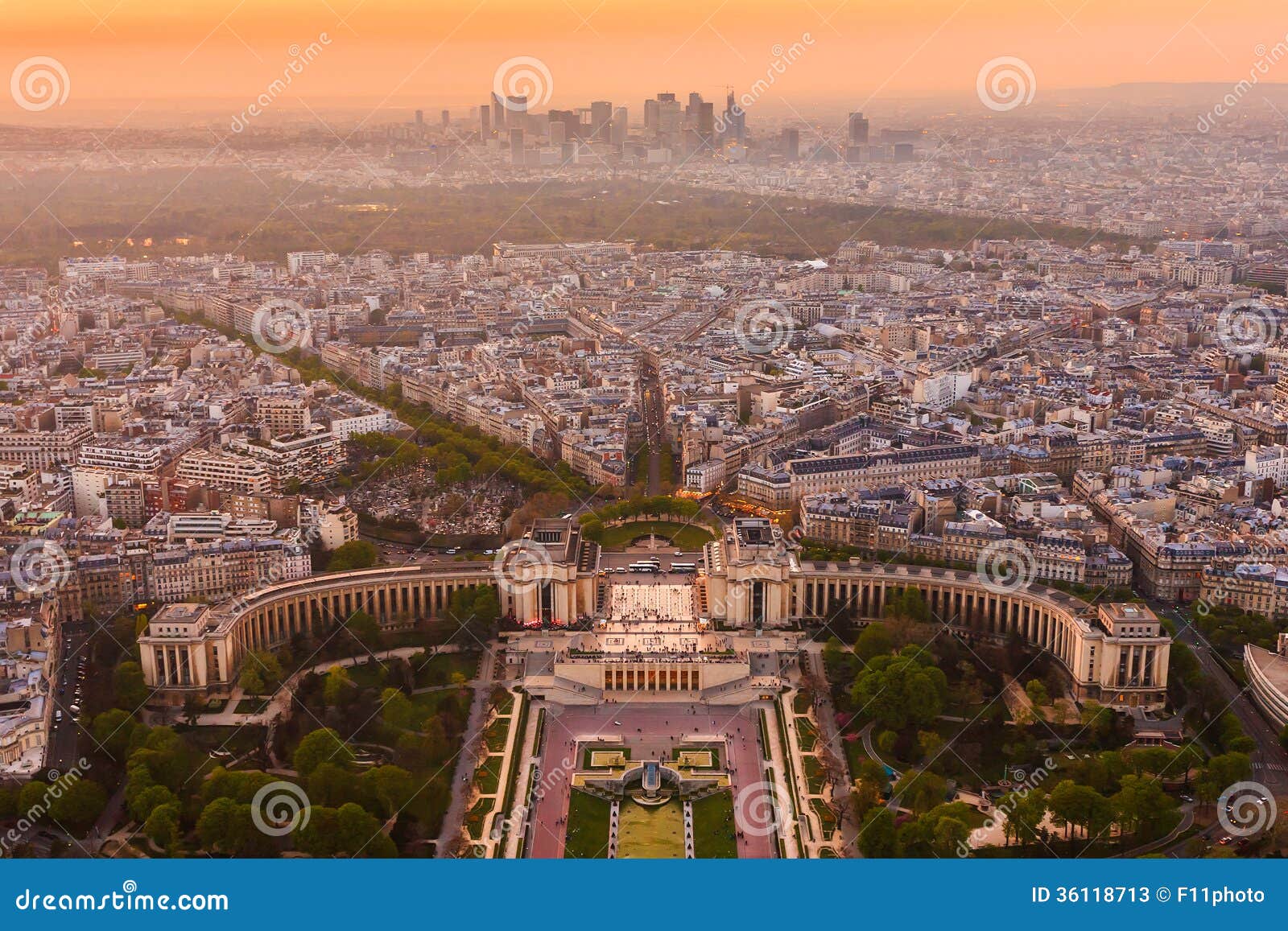 Paris from top view stock image. Image of bridge, french - 36118713