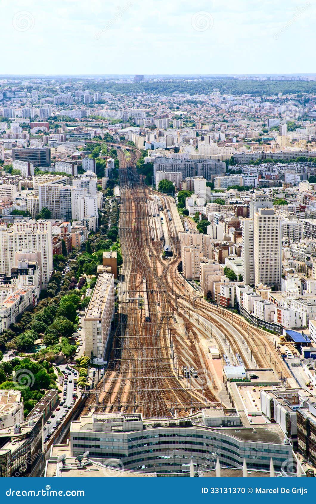 Paris Train Station Areal View Stock Photo - Image of railway, modern ...