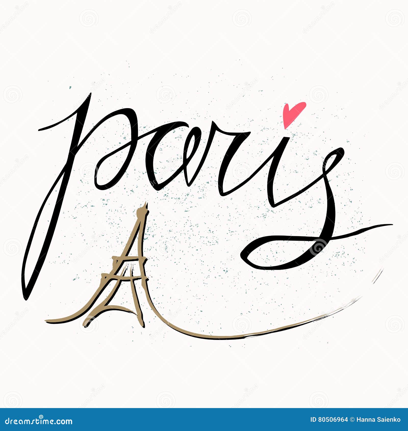 Paris. Vector Hand Drawn Illustration with Eiffel Tower. the Hand Drawn ...