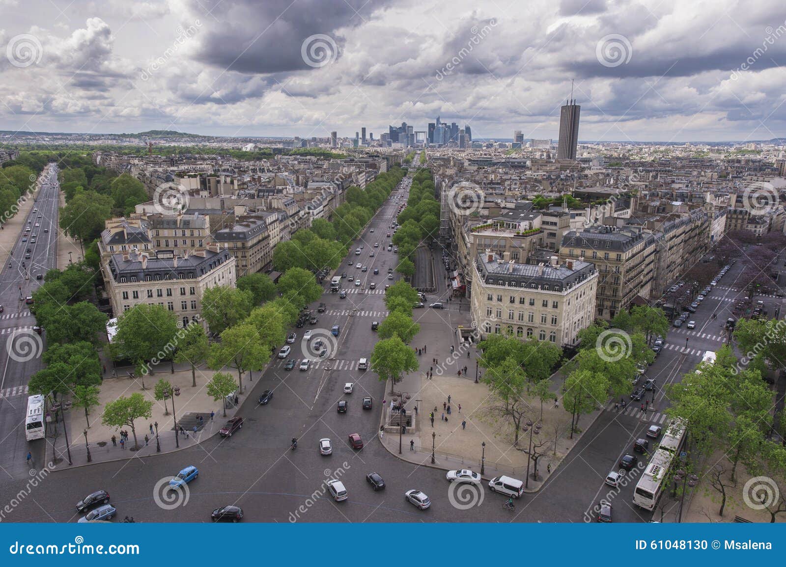 Paris View stock photo. Image of traffic, france, urban - 61048130