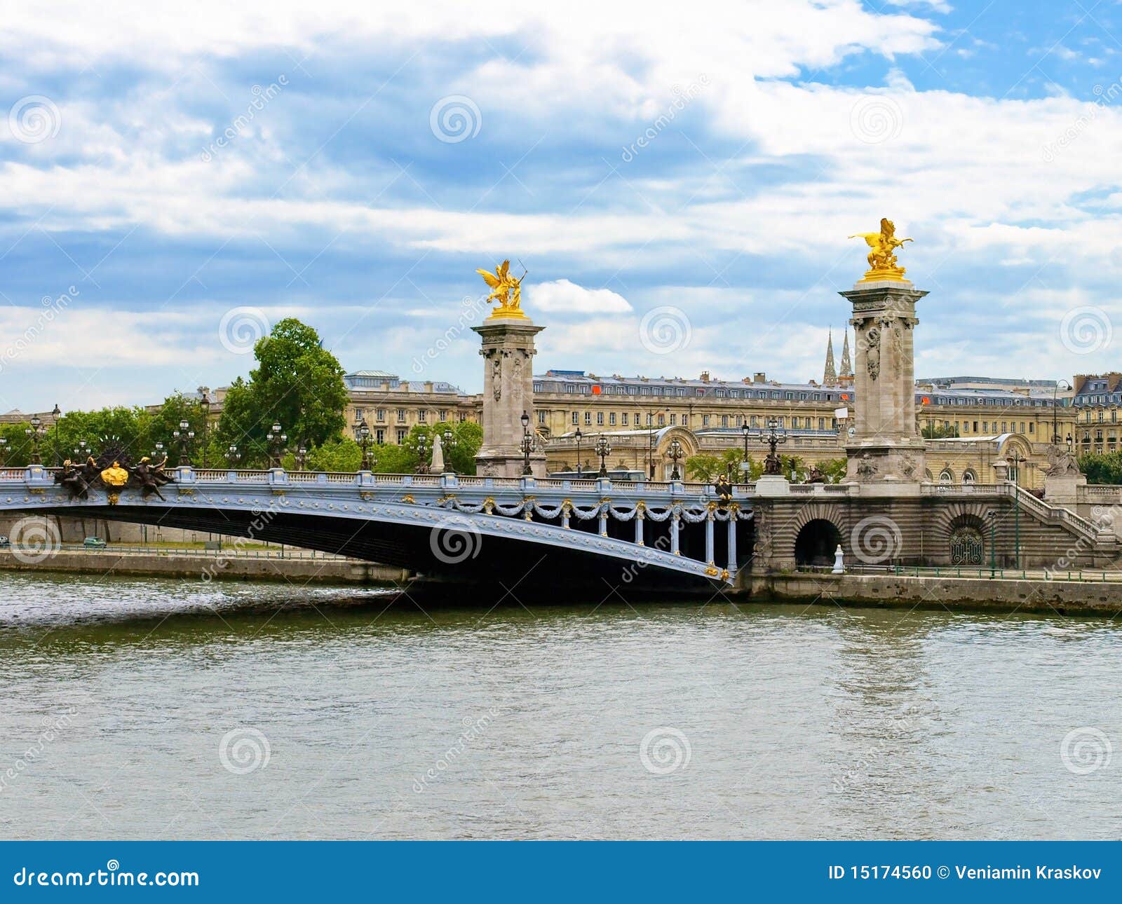 Paris View - Bridge of Alexander III Stock Photo - Image of luxury ...
