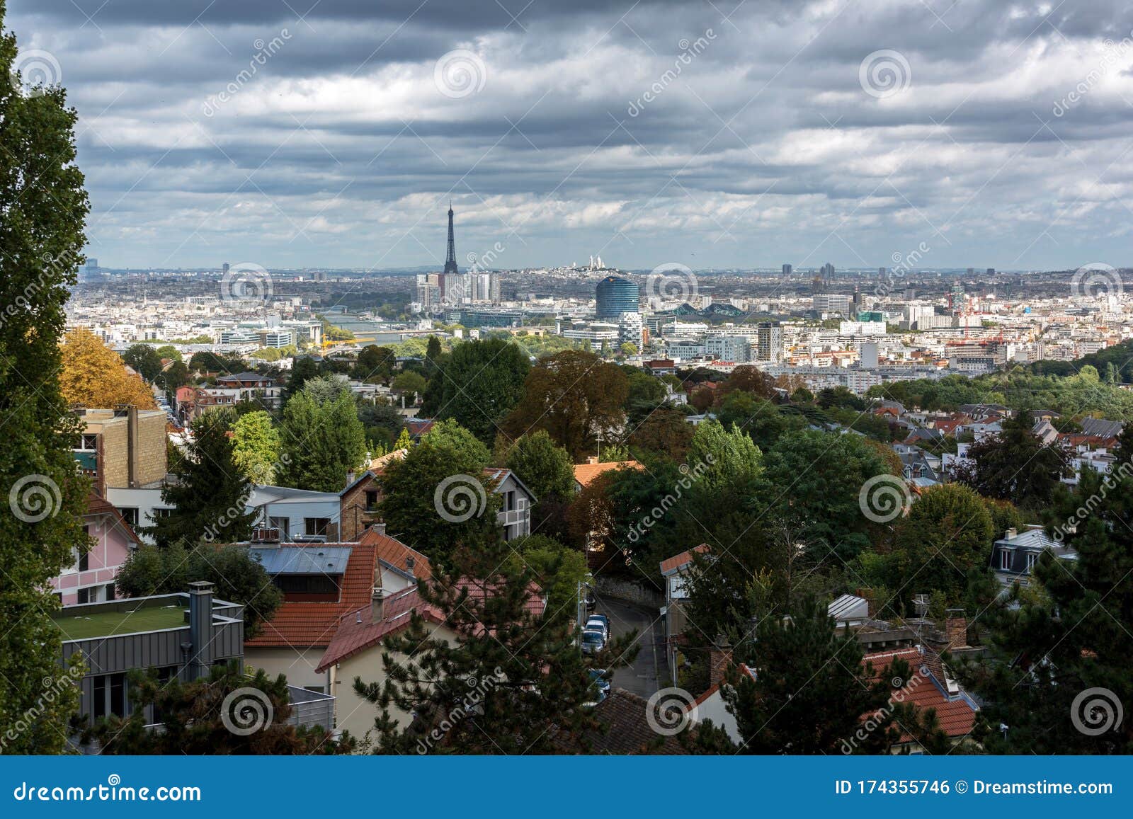 Paris, View from Meudon. France Editorial Photo - Image of landmark ...