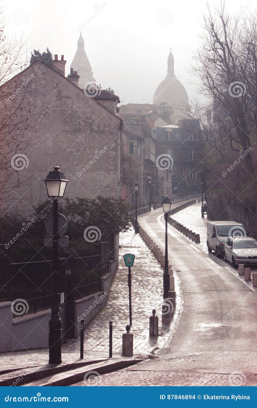Paris. View on Monmartre from Dalida Square Editorial Stock Image ...