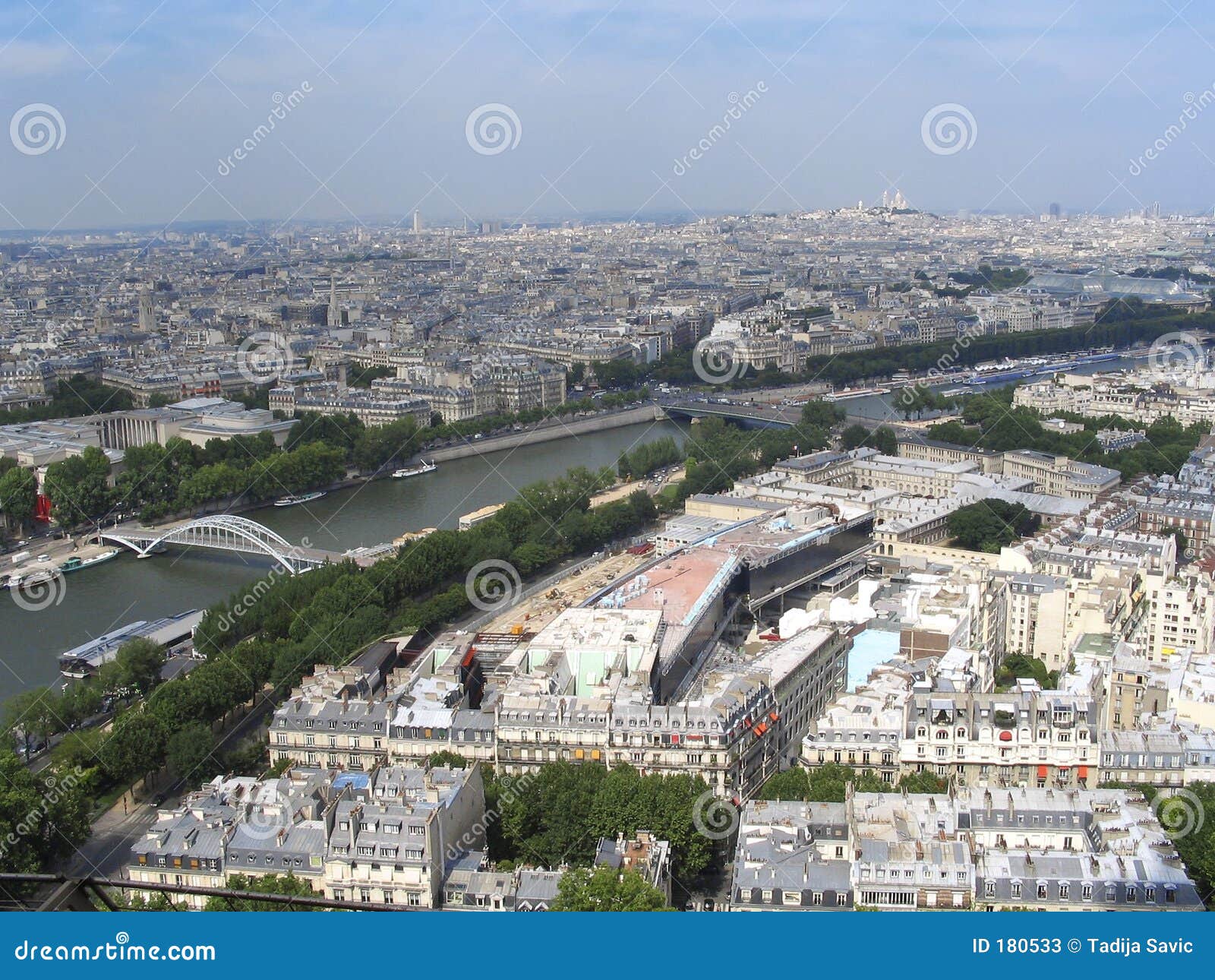 Paris - View at the Top Eiffel Tower Stock Image - Image of road ...
