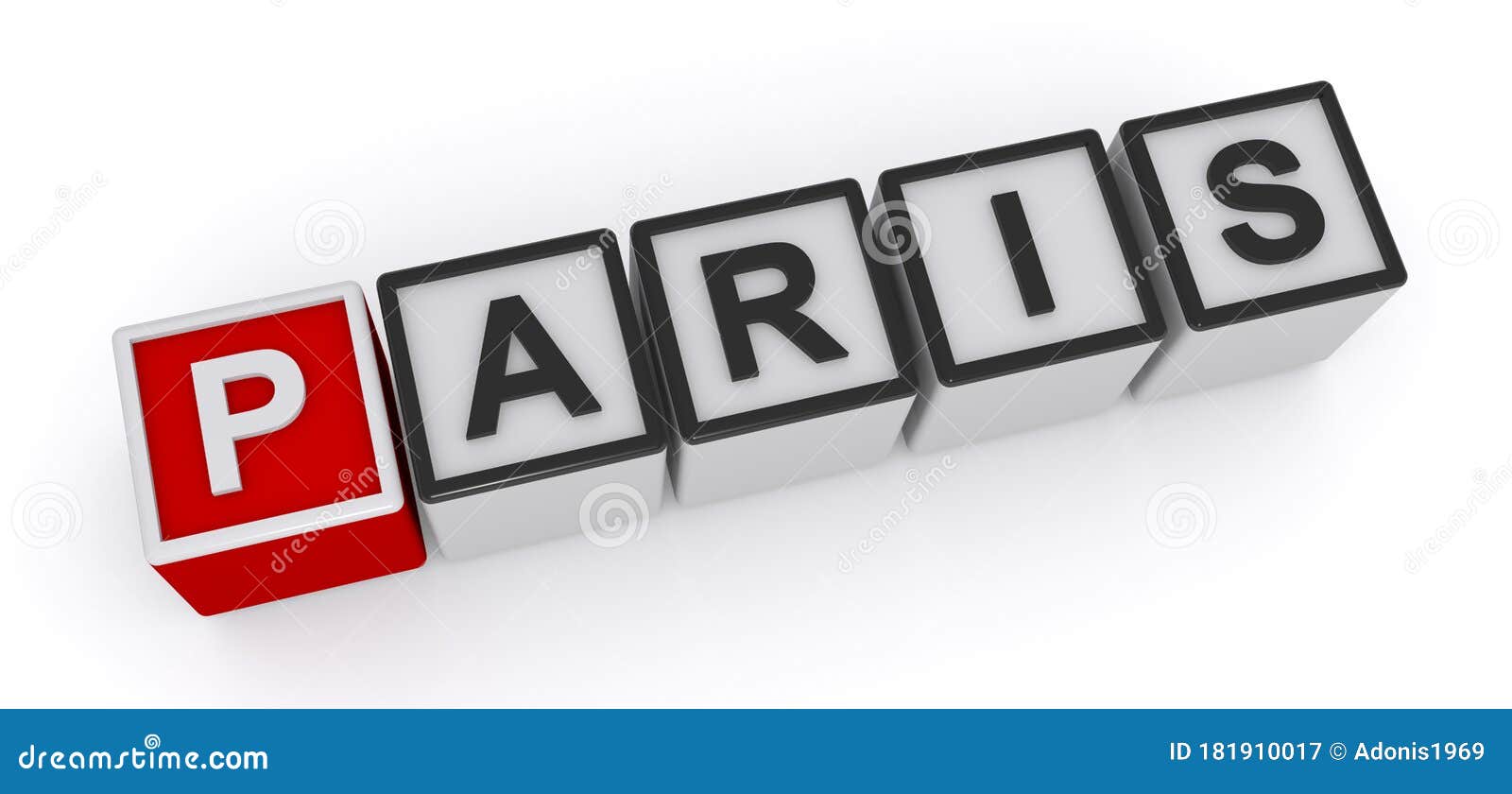 Paris Word Written With The Eiffel Tower Which Replace The `a` Letter ...