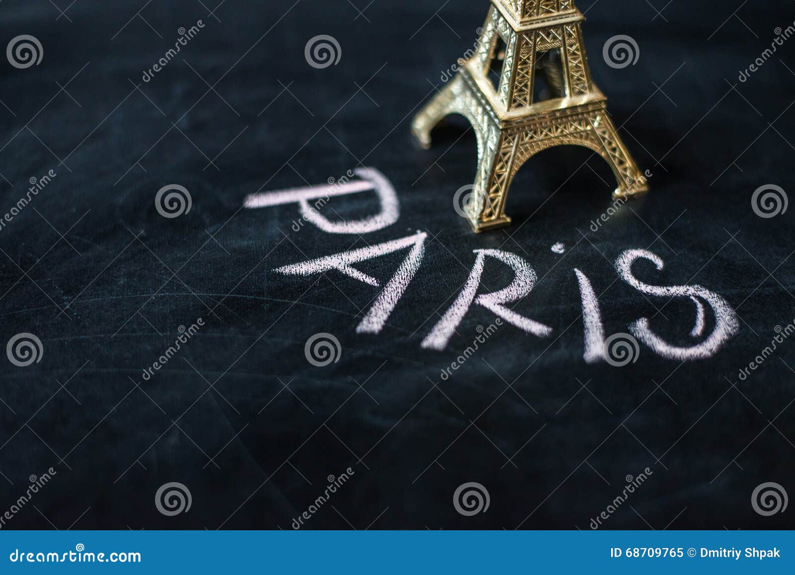 Paris Written on a Used Blackboard Stock Image - Image of attraction ...