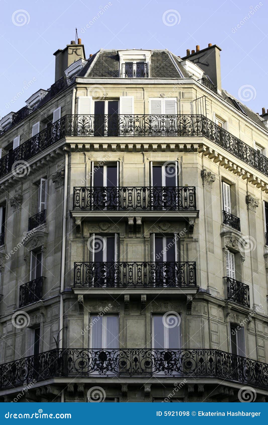 Parisian Apartment Building Royalty Free Stock Photos - Image: 5921098