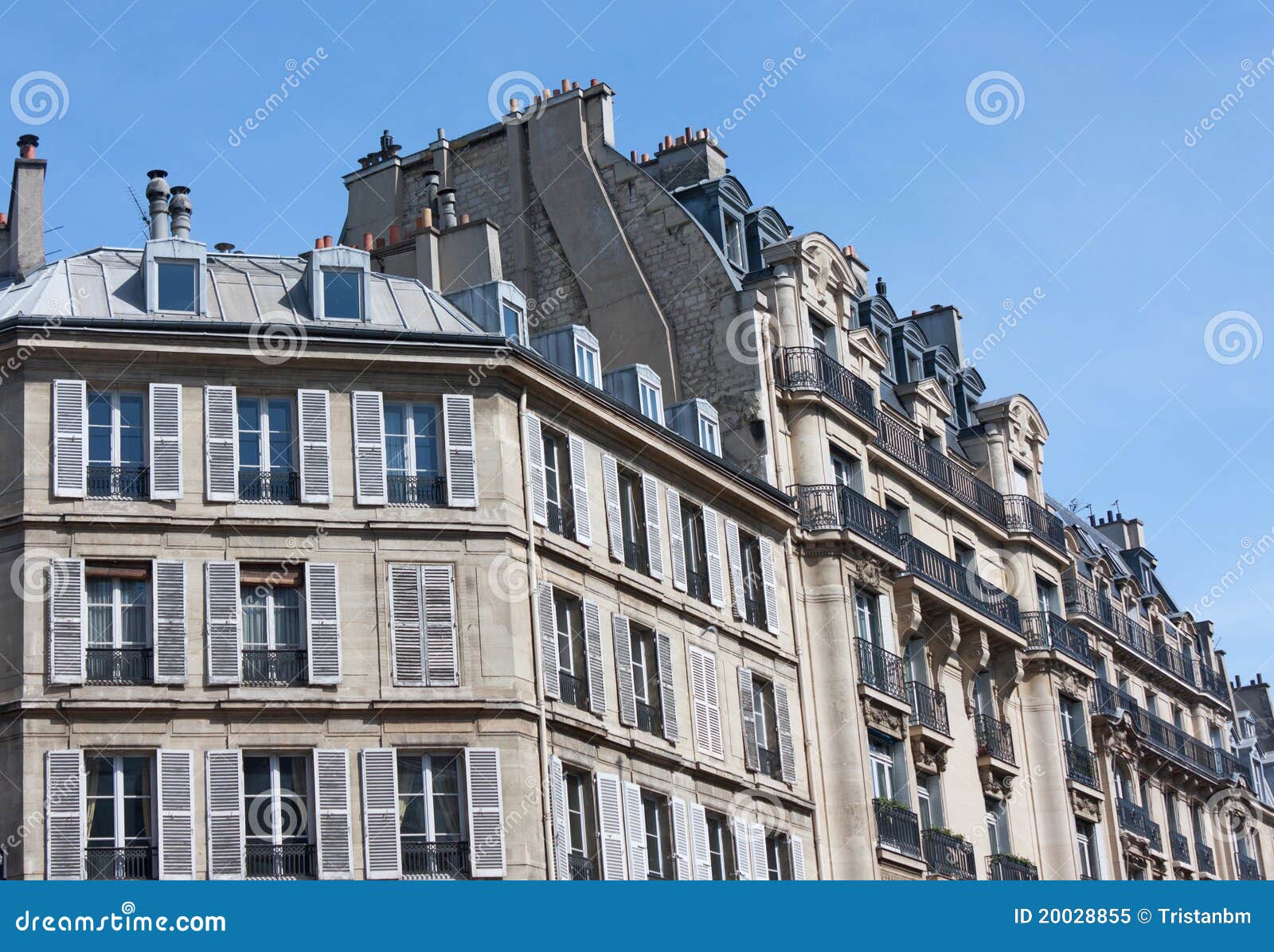 Parisian buildings stock image. Image of rock, decoration - 20028855