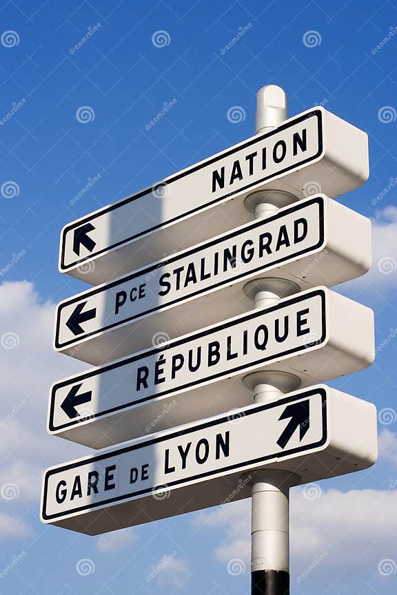 Parisian directions stock photo. Image of french, signage - 654040