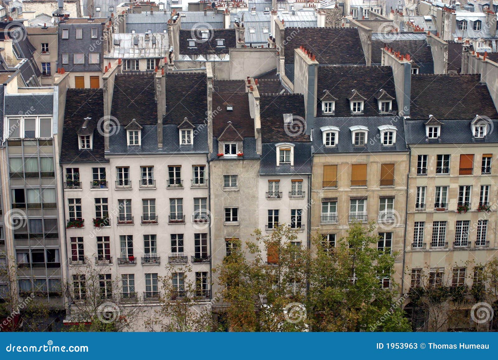 Parisian roofs stock image. Image of paris, architecture - 1953963