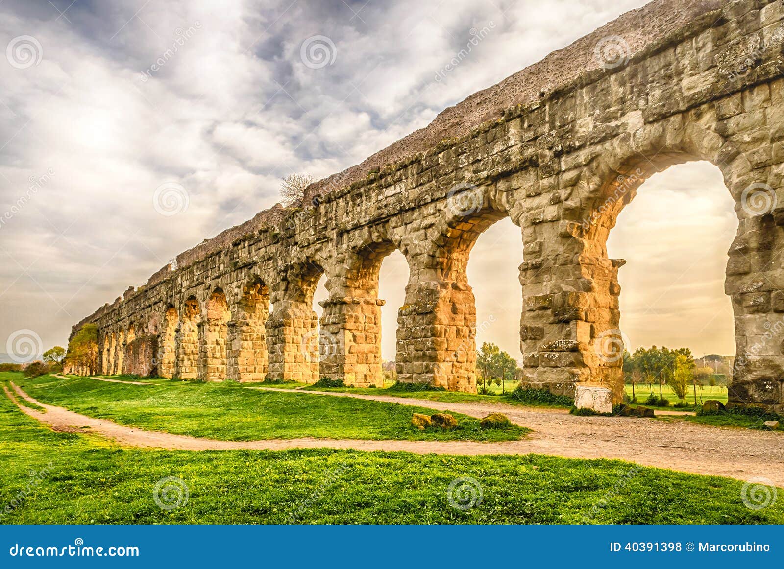 Park of the Aqueducts, Rome Stock Photo - Image of green, historical ...