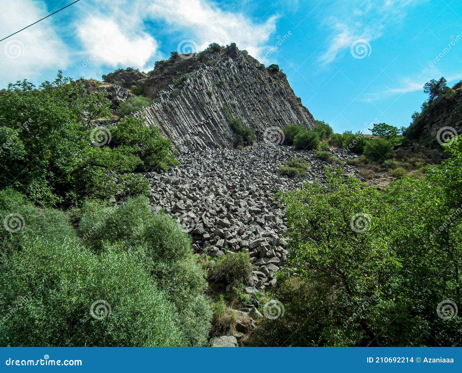 Park of Basalt Columns Near Garni Armenia Stock Photo - Image of valley ...
