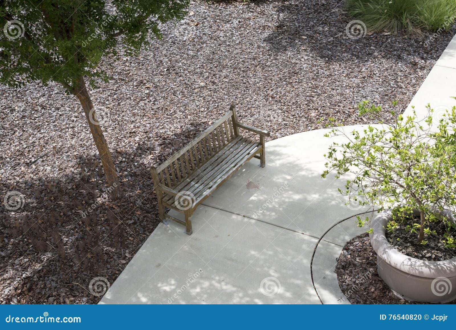 Park bench from above stock photo. Image of green, bushes - 76540820