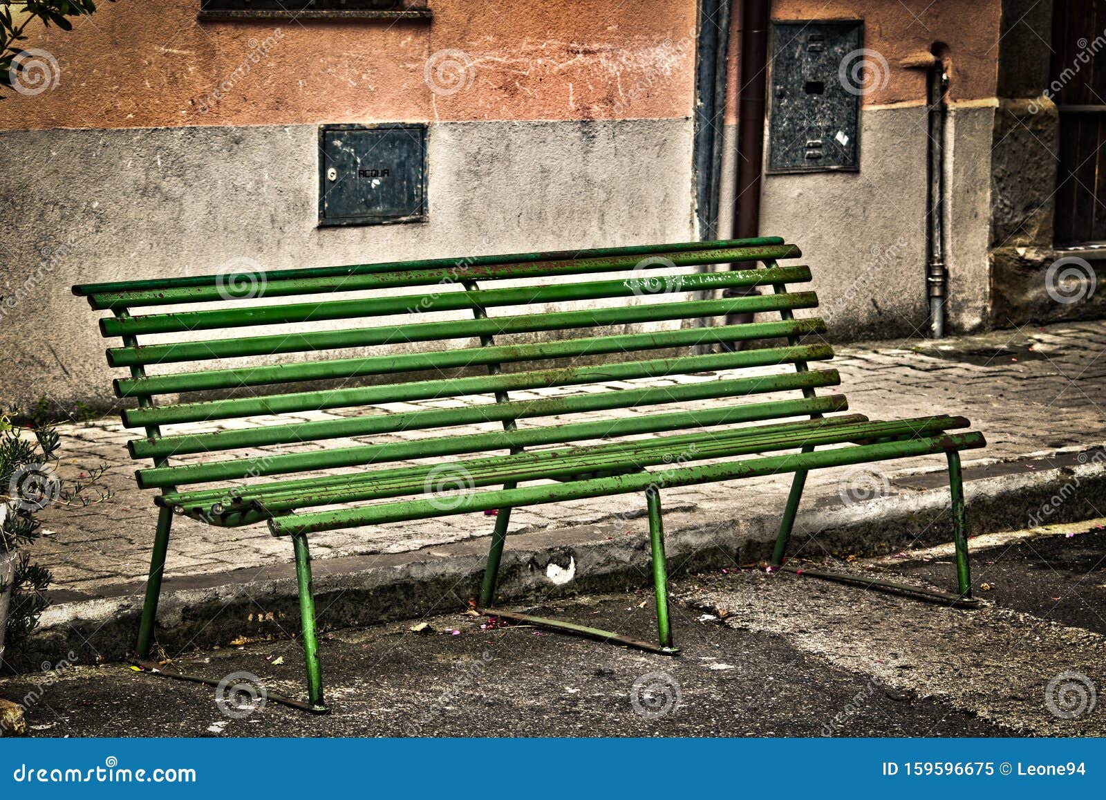 The park bench in the city stock image. Image of italy - 159596675