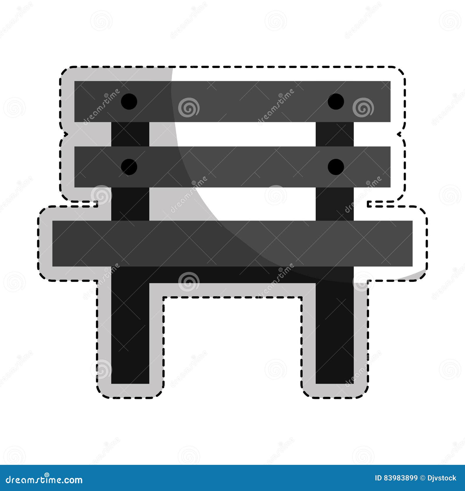 Park bench icon stock illustration. Illustration of outdoor - 83983899