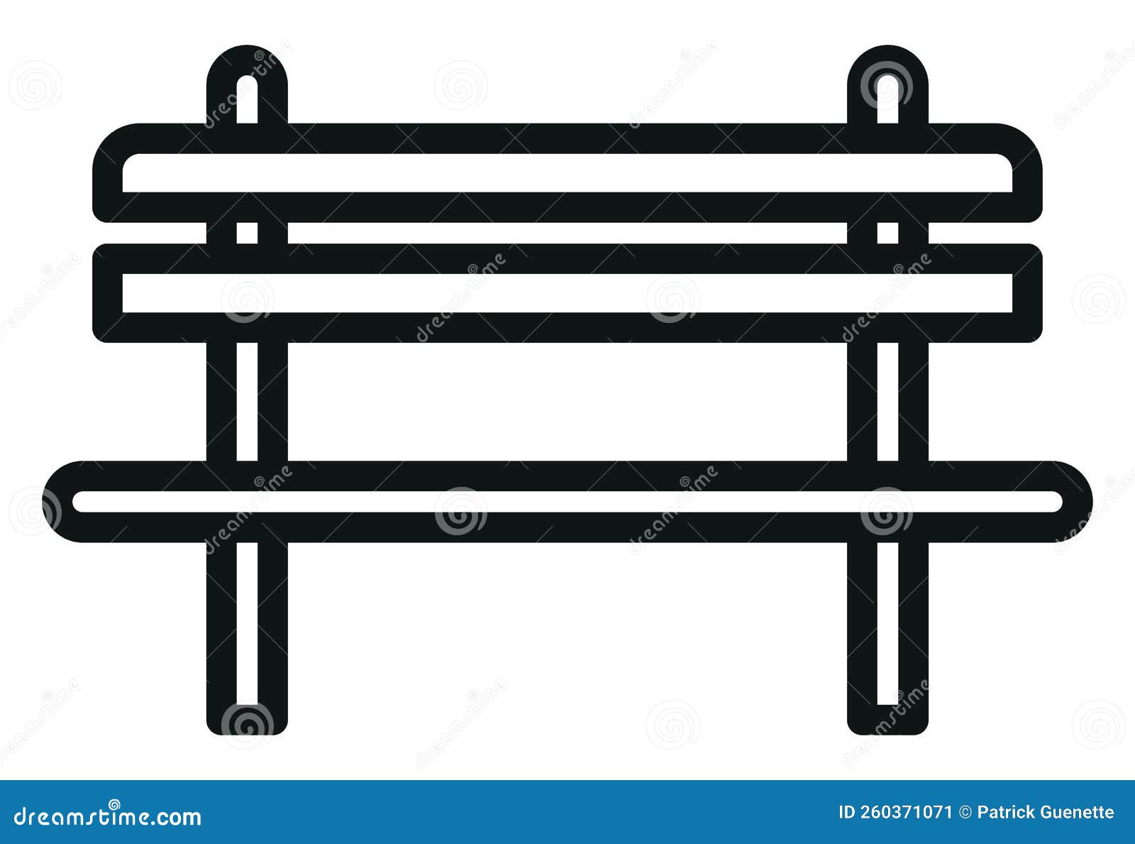 Park bench, icon stock vector. Illustration of park - 260371071